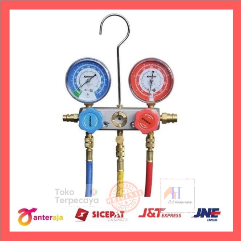 Jual Krisbow Set Testing Manifold Untuk AC Mobil Tabung Freon R134a 90 ...
