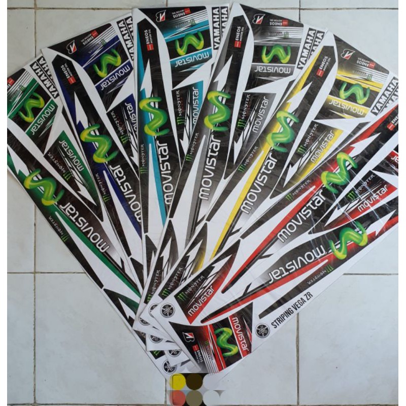 Jual Striping Lis Sticker Motor Variasi YAMAHA VEGA ZR VEGA RR MOVISTAR ...