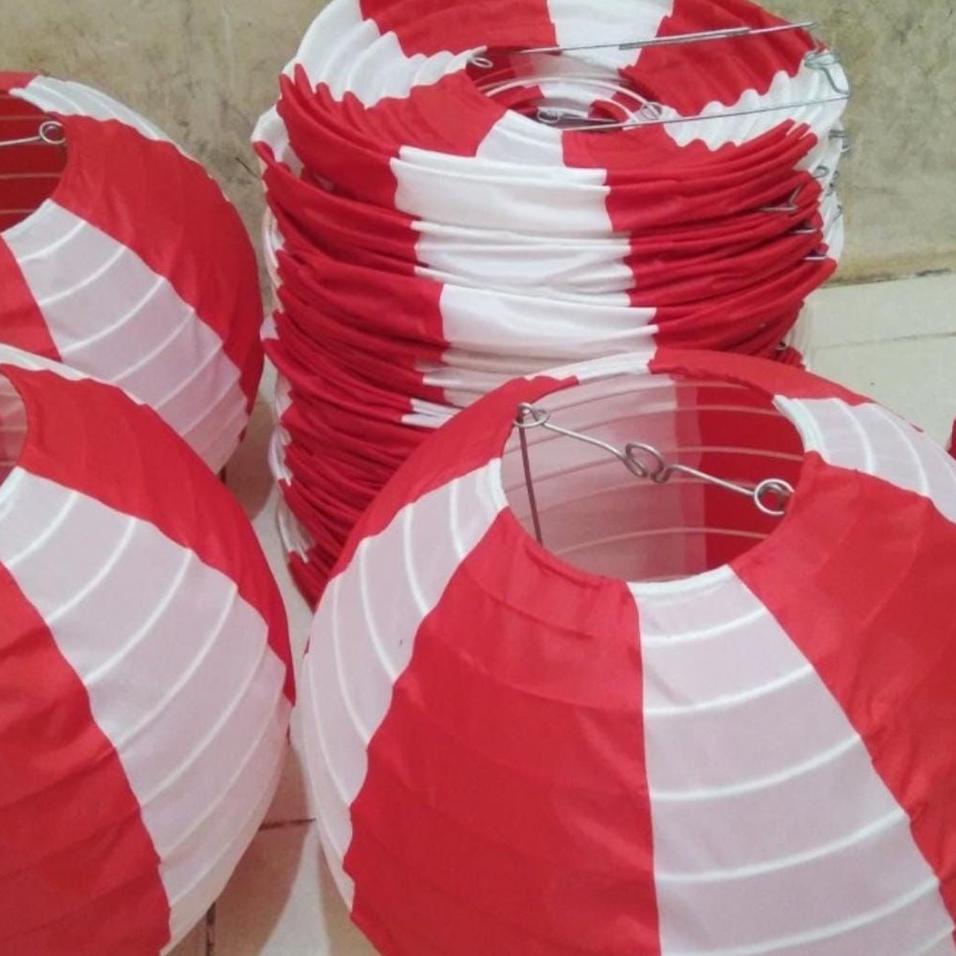Jual Serbu Lampion Lipat / Lampion Merah Putih / Lampion Kain / Lampion ...