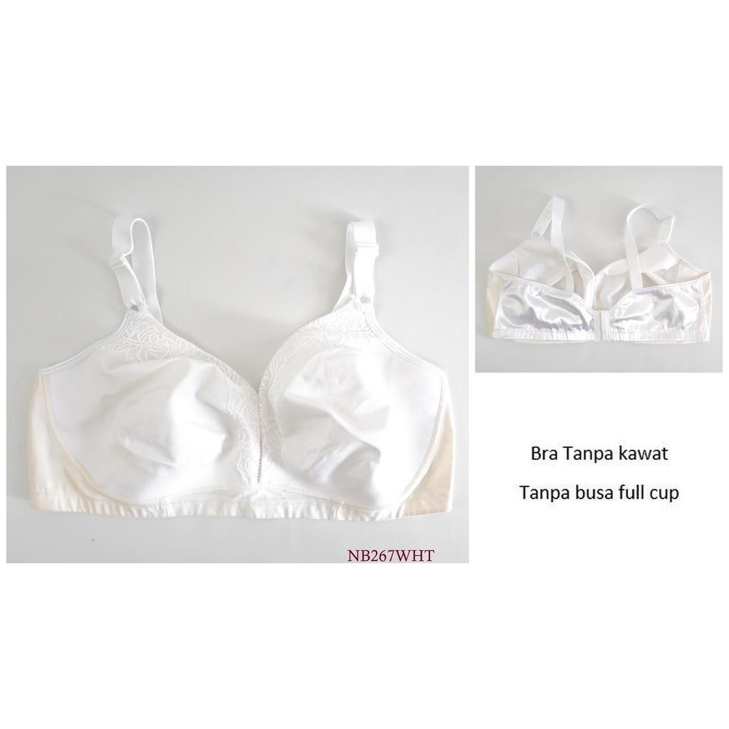 Jual Bra Wanita Tanpa Kawat Full Cup Tanpa Busa Big Size Big Sale Model Polos Pakaian Dalam ...