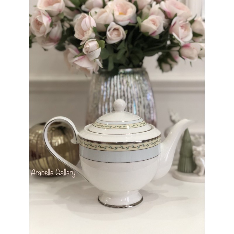 Jual Murah Teapot Saint James Evening Song Teko Poci Fine China Classic White Afternoon Tea Set ...