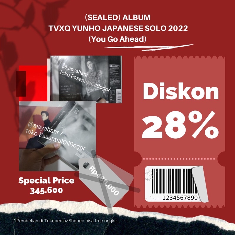 Jual Japanese Solo Album TVXQ Yunho - You Go Ahead (Kimi wa saki e iku) CD only Ver (CD + Smapla ...