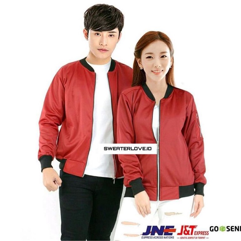 Jual [PREMIUM] JAKET BOMBER LOTTO MERAH MAROON M - XXXL (UNISEX ...