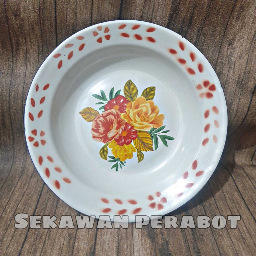 Jual PIRING SENG CANTIK MOTIF JADUL PIRING ENAMEL | Shopee Indonesia