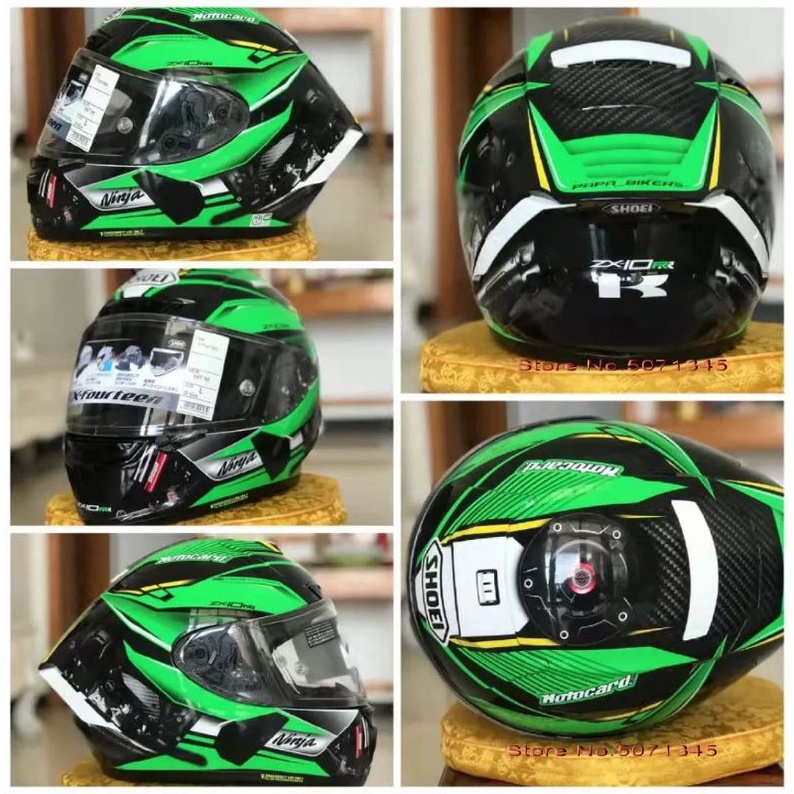 Jual Shoei X14 Anniversary Ninja Kawasaki Edition Shoei x14 Clone 1:1 ...
