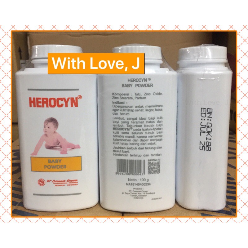 Jual BEDAK HEROCYN BABY / HEROCYN BABY POWDER ( 100 GR ) | Shopee Indonesia