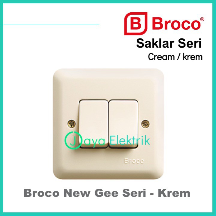 Jual BROCO IB SAKLAR SERI CREAM 6622 6622U NEW GEE DOUBLE SWITCH 2 GANG ...