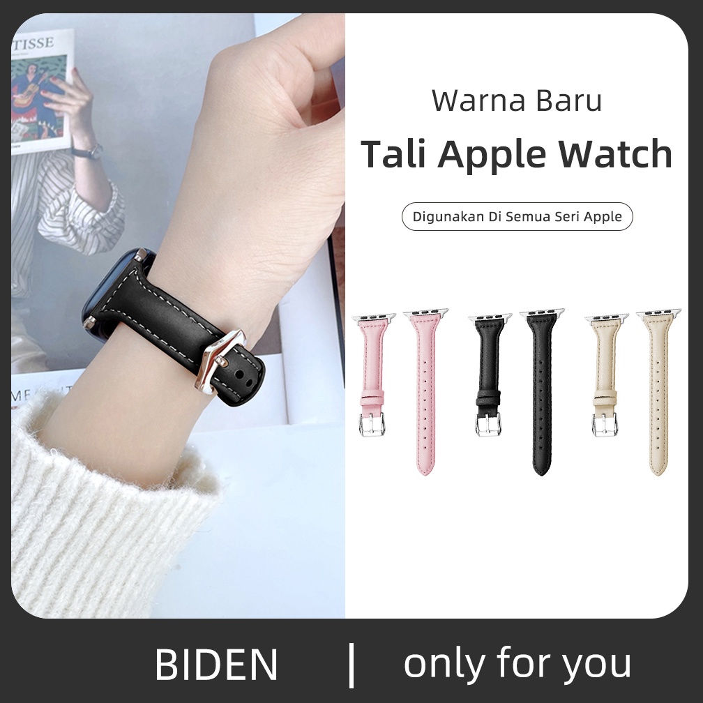 Jual Tali Jam Kulit Berlaku Untuk Apple Watch Mode Santai 38/40/41mm ...