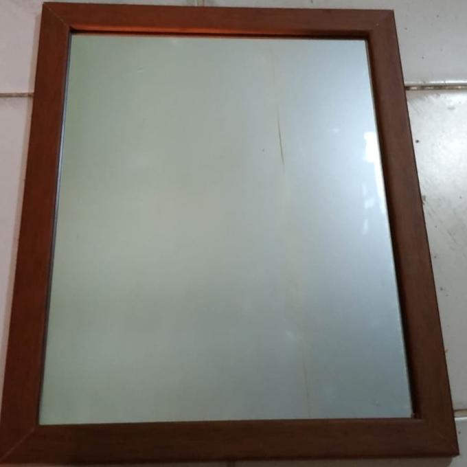 Jual Cermin kaca bingkai kayu ukuran 100x40cm | Shopee Indonesia