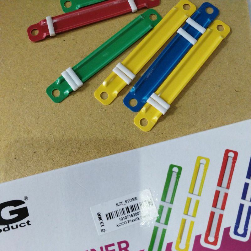 Jual paper fastener file / acco / aco / ako plastik BIG putih / berwarna | Shopee Indonesia