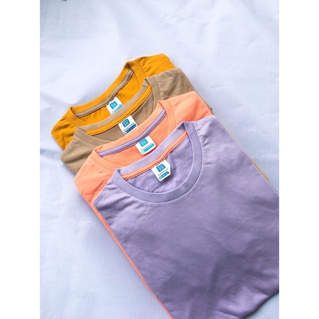 Jual Baju Kaos Polos Koze 30s Warna Pastel ( Peach / Milo / Lilac ...