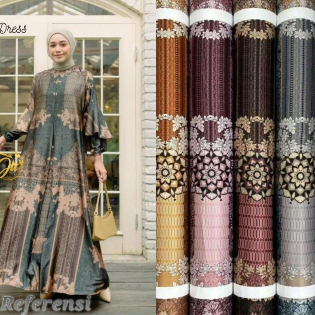 Jual Kain Dr Silk motif Shanum harga persetengah meter | Shopee Indonesia