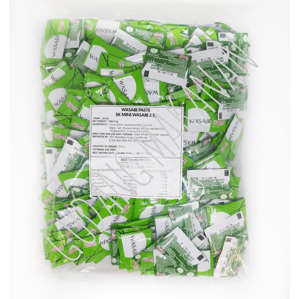 Jual Shirakiku Wasabi Paste Neri Wasabi / Wasabi Sachet (500 pcs ...