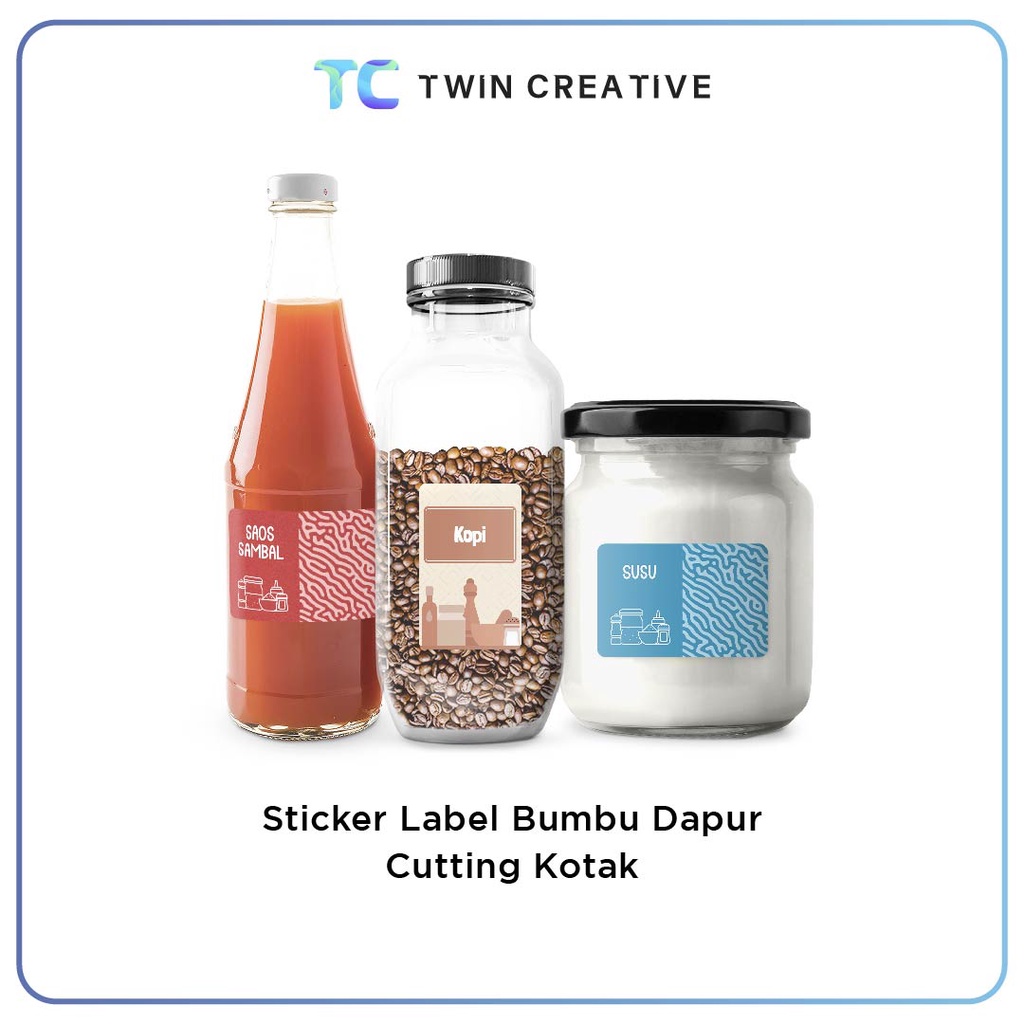 Jual Custom Stiker Label Nama Bumbu Dapur Kotak Anti Air - Spices ...