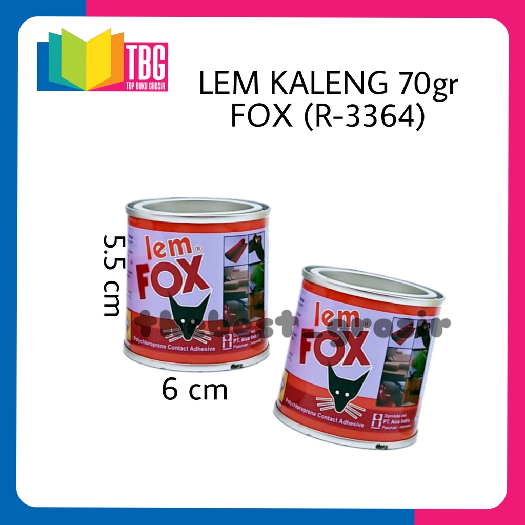 Jual 1 PCS LEM KALENG FOX 70GR / LEM SERBAGUNA / LEM KUNING (R-3364 ...