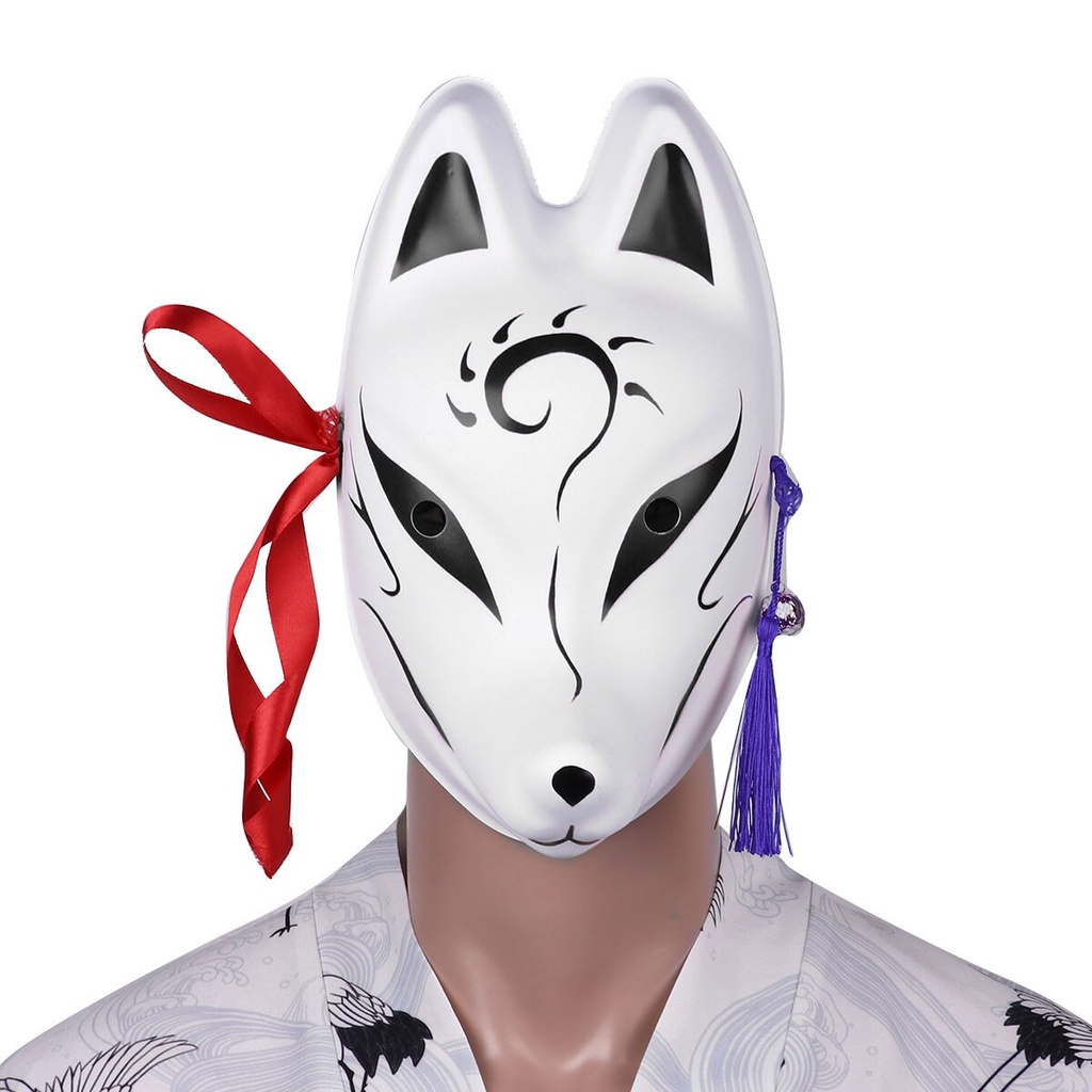 Jual PREORDER Fox Masks Hand-painted Japanese PVC Half Face Rabbit/Full ...