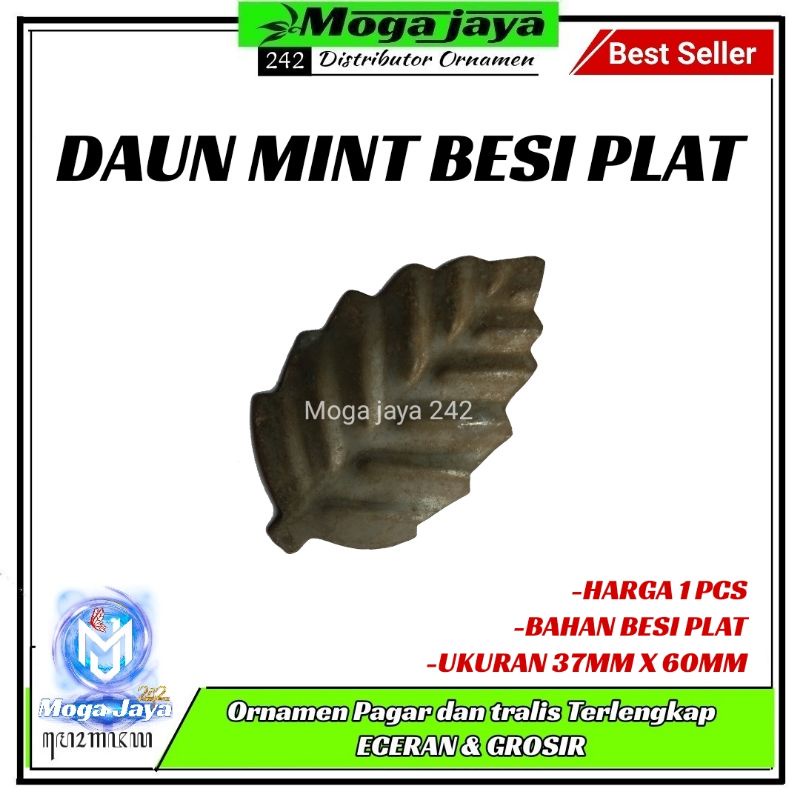 Jual daun mint besi plat ornamen hiasan pintu tralis | Shopee Indonesia