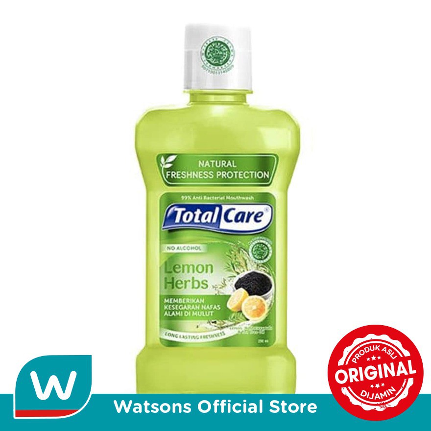 Jual Total Care Mouthwash Lemon Herbs 250 ml | Shopee Indonesia