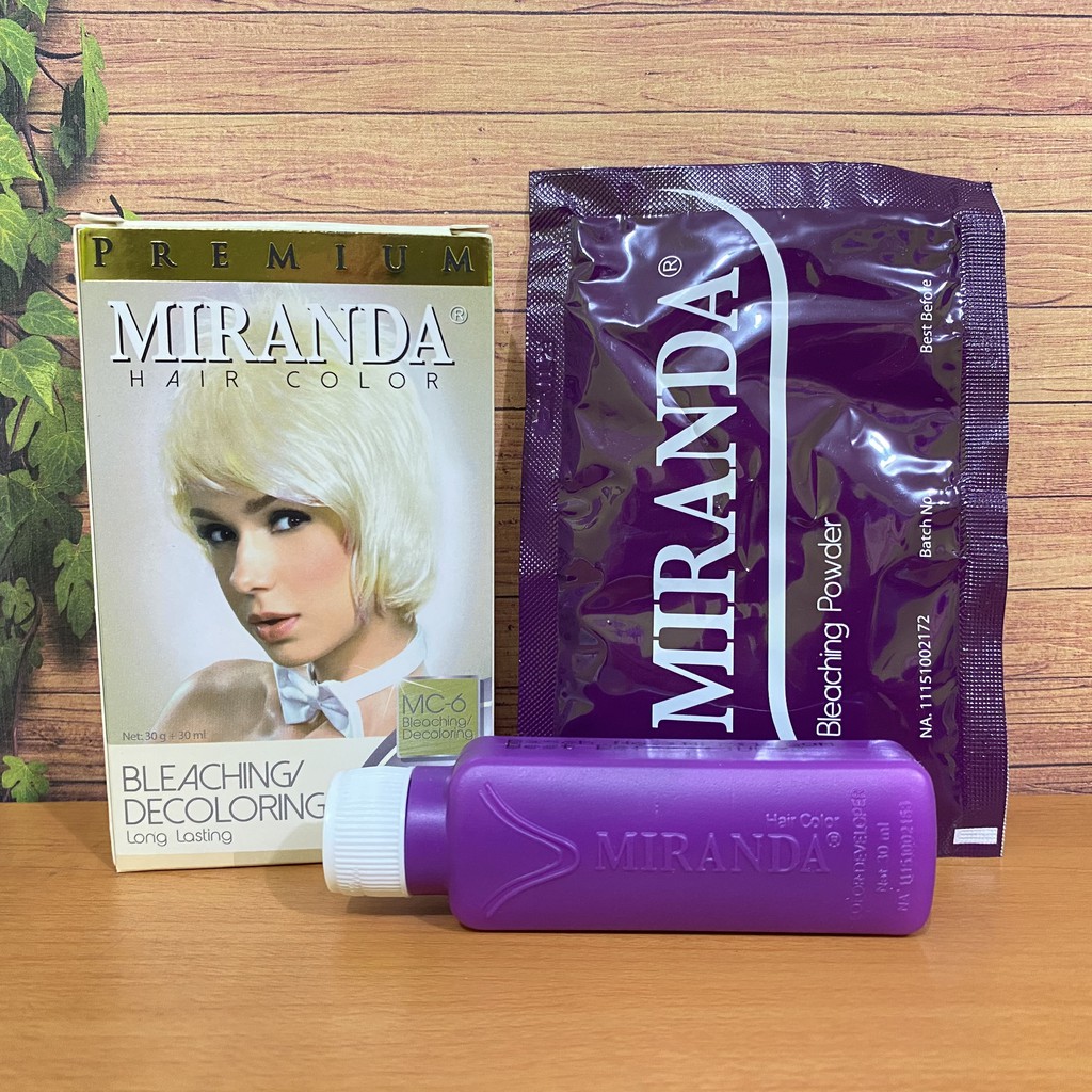 Jual Miranda Hair Color Bleaching / Bleaching Rambut - 30ml | Shopee ...