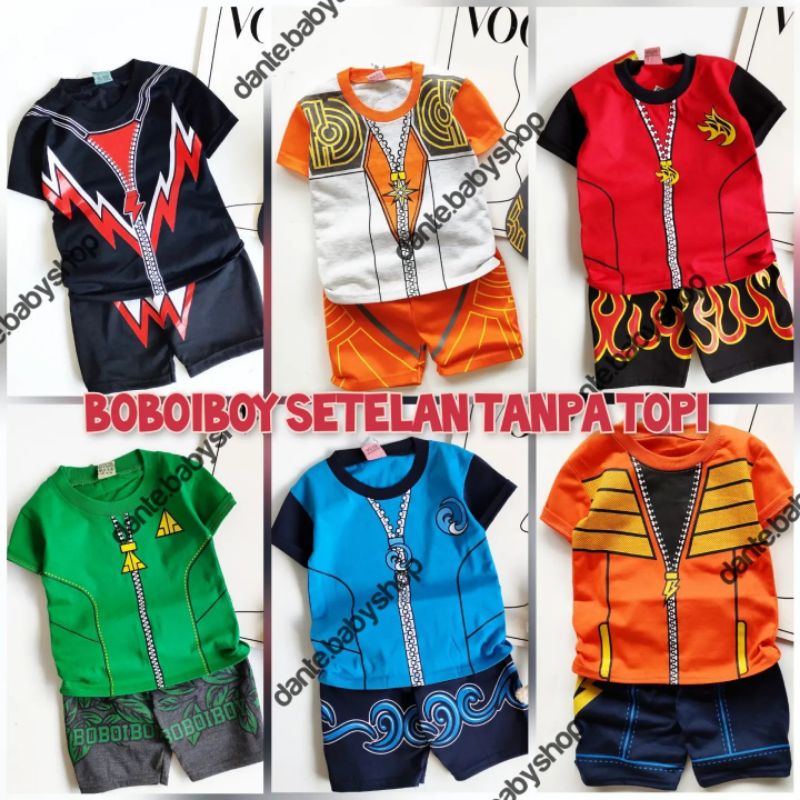 Jual SETELAN KOSTUM BOBOIBOY ANAK LAKI LAKI API/AIR/DAUN/ORI/PETIR ...