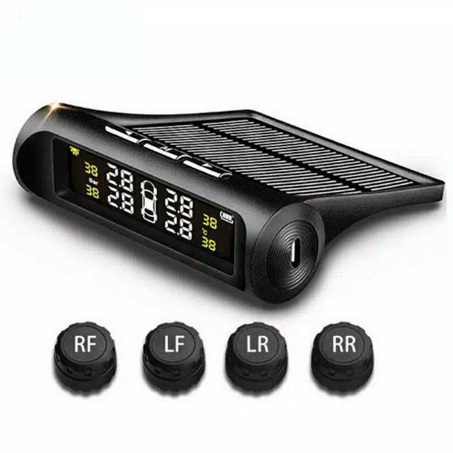 Jual Alat Digital Monitor Tekanan Dan Suhu Ban Mobil Wireless Solar ...