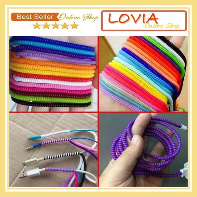 Jual Pelindung Kabel 1 Warna Solid Pengaman Kabel Data Charger | Shopee ...