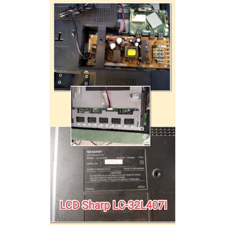 Jual SPAREPART TV LCD SHARP LC-32L407I MAINBOARD INVERTER POWERSUPPLY ...