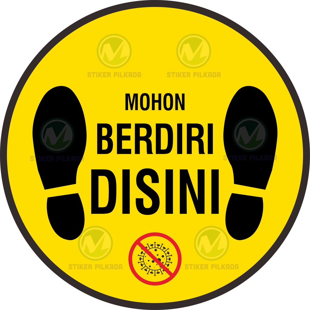Jual STIKER MOHON BERDIRI DISINI 31X31CM | Shopee Indonesia