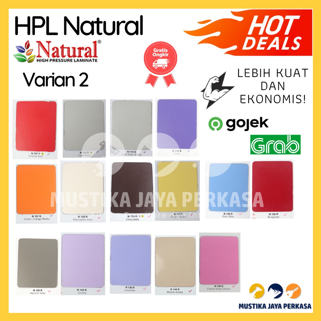 Jual Natural HPL Natural Warna Solid Colour Bukan HPL Taco HPL ...