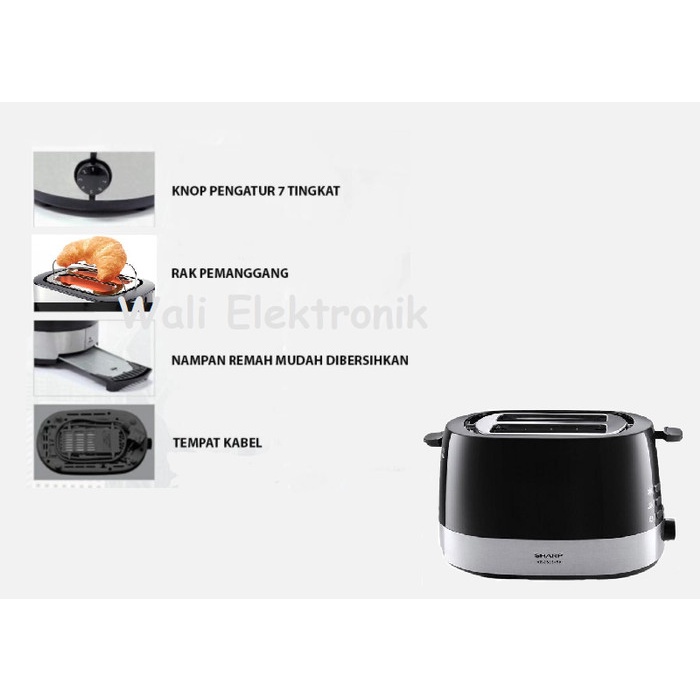 Jual SHARP KZ 2S02 BK Pop Up Toaster Pemanggang Roti | Shopee Indonesia