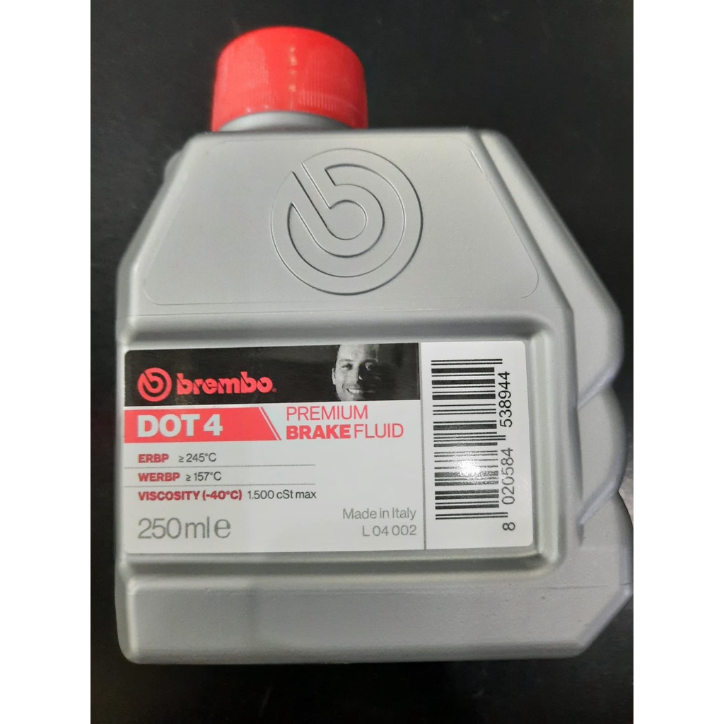 Jual MINYAK REM BREMBO BRAKE FLUID DOT 4 HEAVY DUTY 250 ML ORIGINAL ...