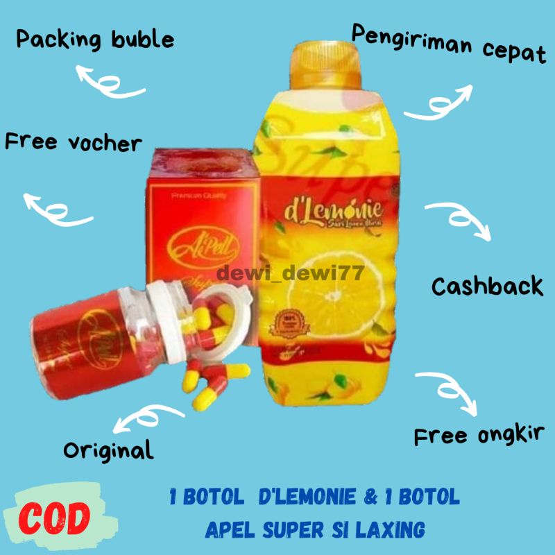 Jual PAKET ADEL SUPER STEP 2 PELANGSING HERBAL (1 botol lemon dan 1 ...