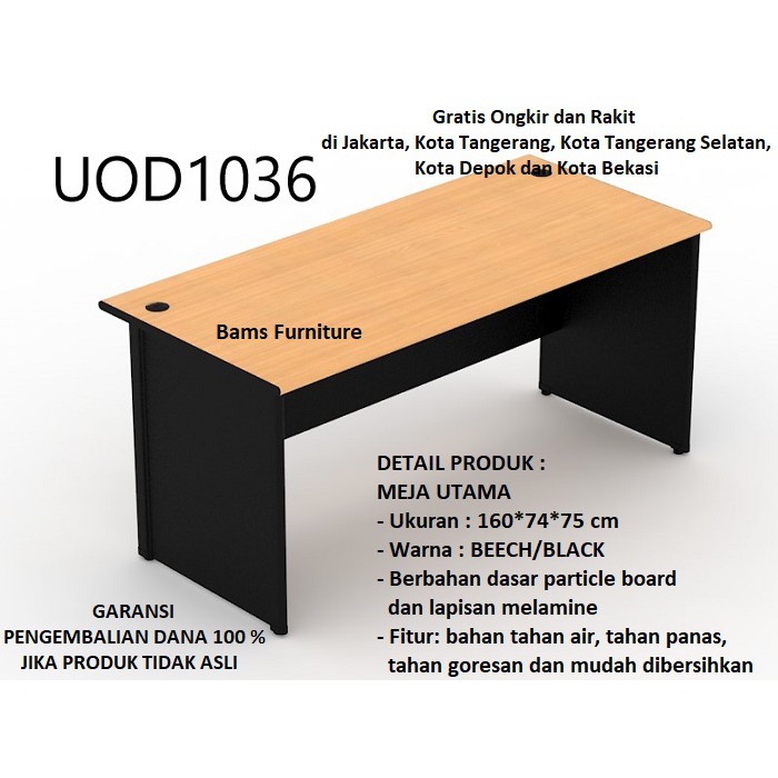 Jual meja kerja meja utama meja kantor merek uno UOD1036 di jamin ori ...