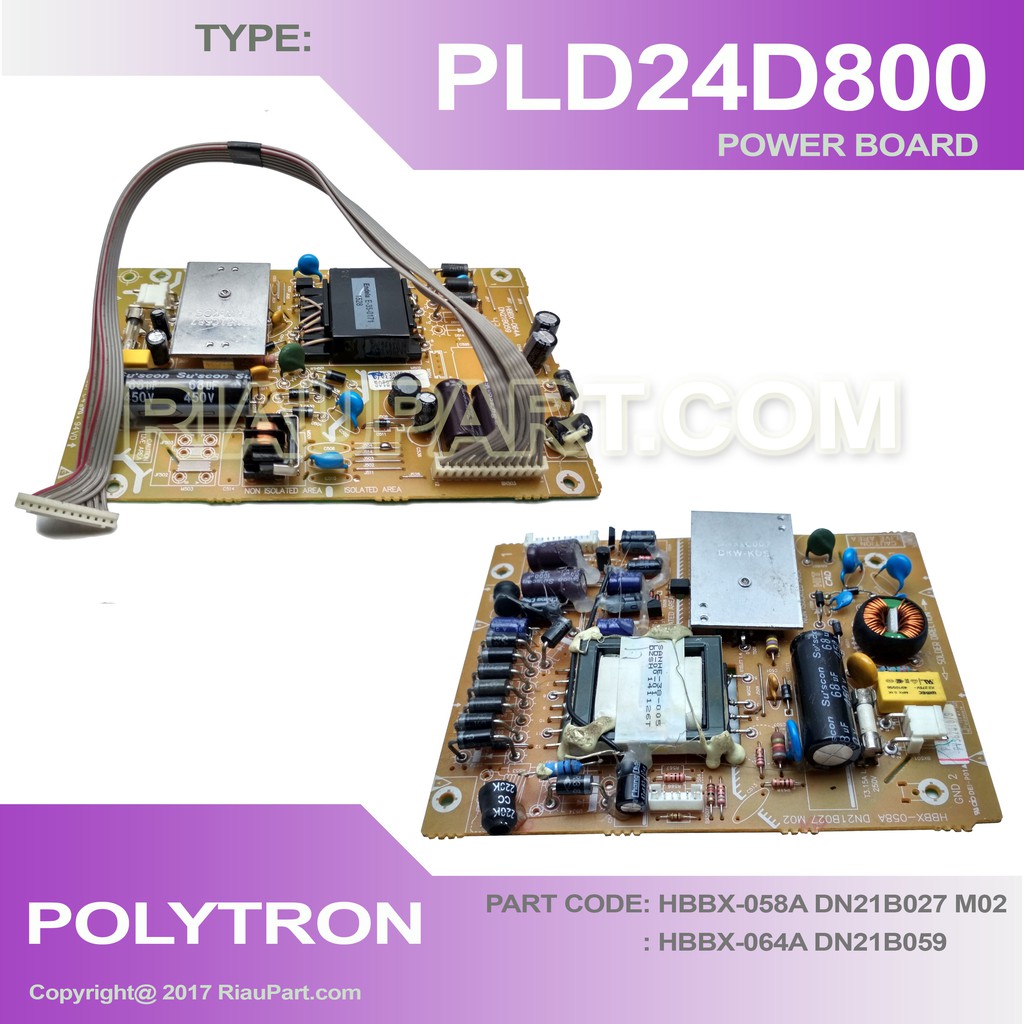 Jual POWER SUPPLY - REGULATOR TV LCD POLYTRON PLD-24D800 PLD-24T800 PLD ...
