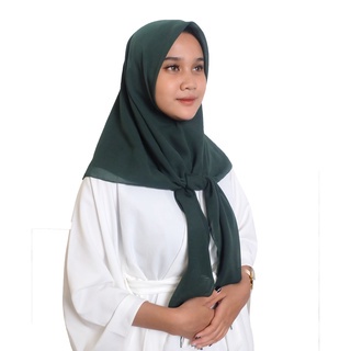Jual Fashion Shop - Kerudung Segi Empat Bella Square Jilbab Segiempat Paris Polos Premium Hijau ...