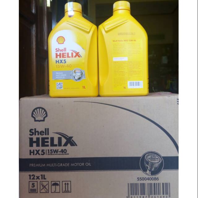 Jual PROMO TERBATAS!!! Shell Helix HX5/Dus Liter (12x1Liter) | Shopee ...