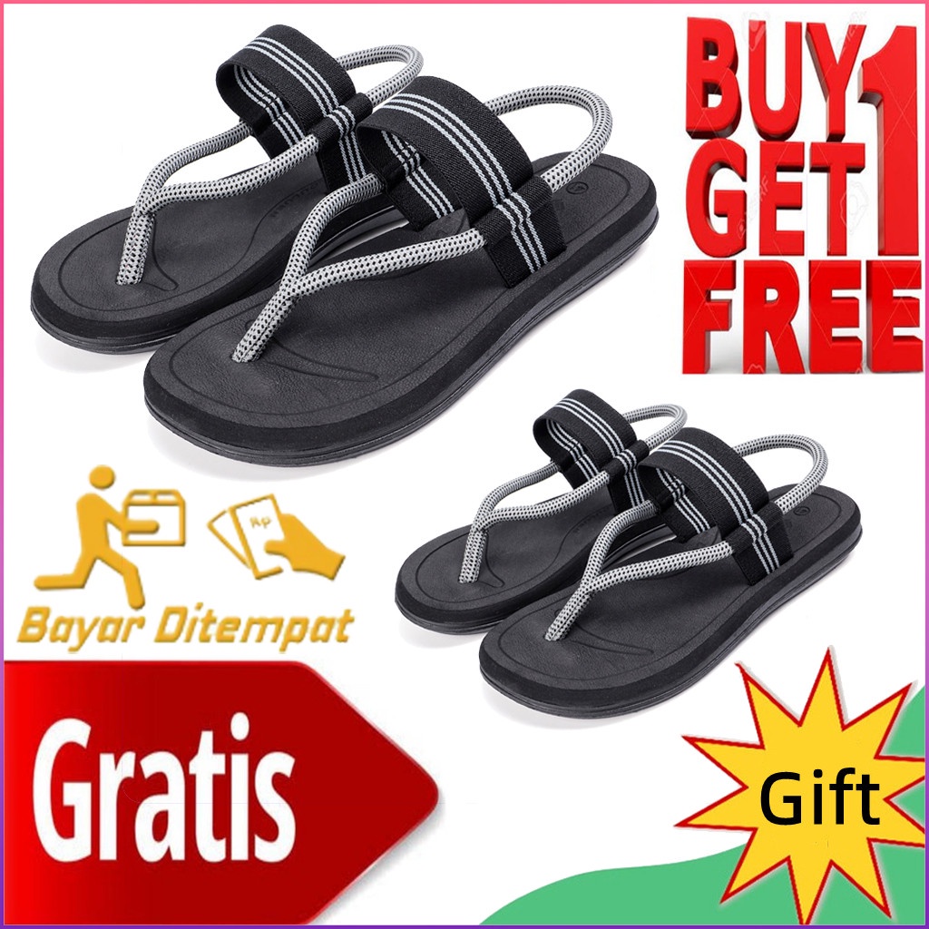Jual Buy1 Get1 FREE Sendal Pria-Sandal Gunung Pria-Sandal Sendal Slide ...