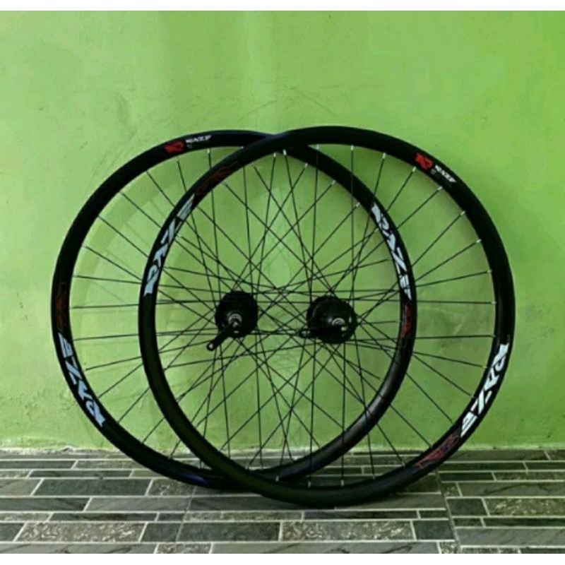 Jual velg raze 26 - wheelset raze 26 Rims Raze - Hub Raze 4bearing ...