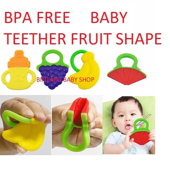 Jual Applebear Baby fruit teether / Mainan gigi bayi silikon bentuk ...