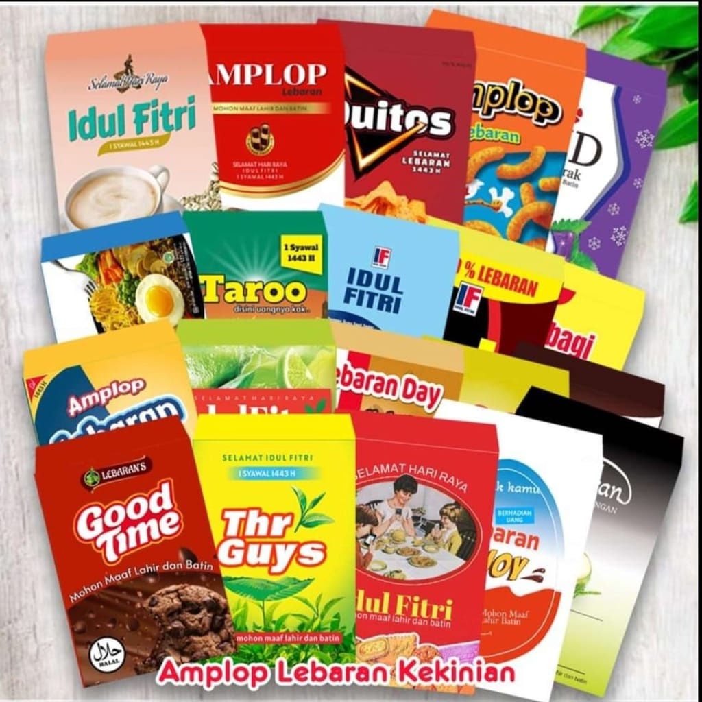 Jual AMPLOP LEBARAN IDUL FITRI SNACK UNIK KEKINIAN 1 PACK ISI 10 SIAP ...