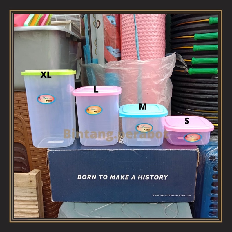 Jual TANTOS - Toples Plastik Mini Kotak Kecil S-M-L-XL / Toples Hawaii ...