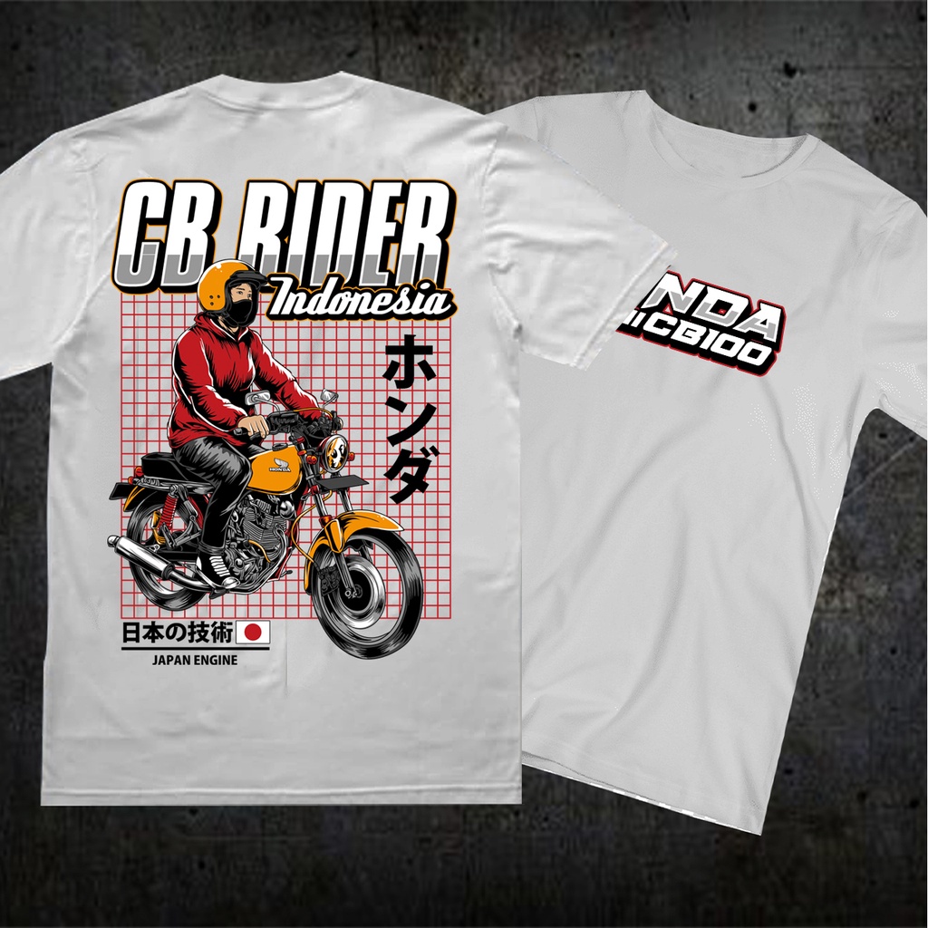 Jual Kaos honda cb100 / kaos motor honda cb100 / baju honda cb100 / baju motor honda cb100 ...