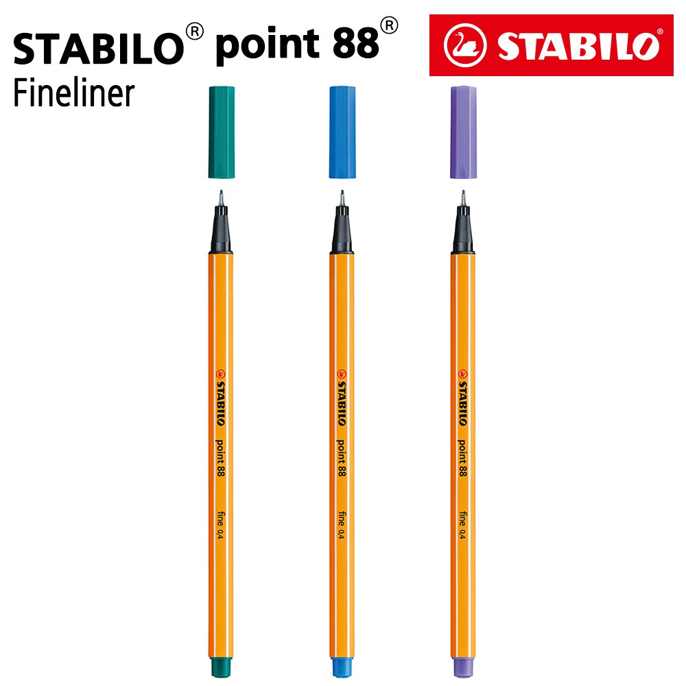 Jual STABILO Set 3 - Point 88 - Turquoise Light Lilac / Fineliner / Pen ...