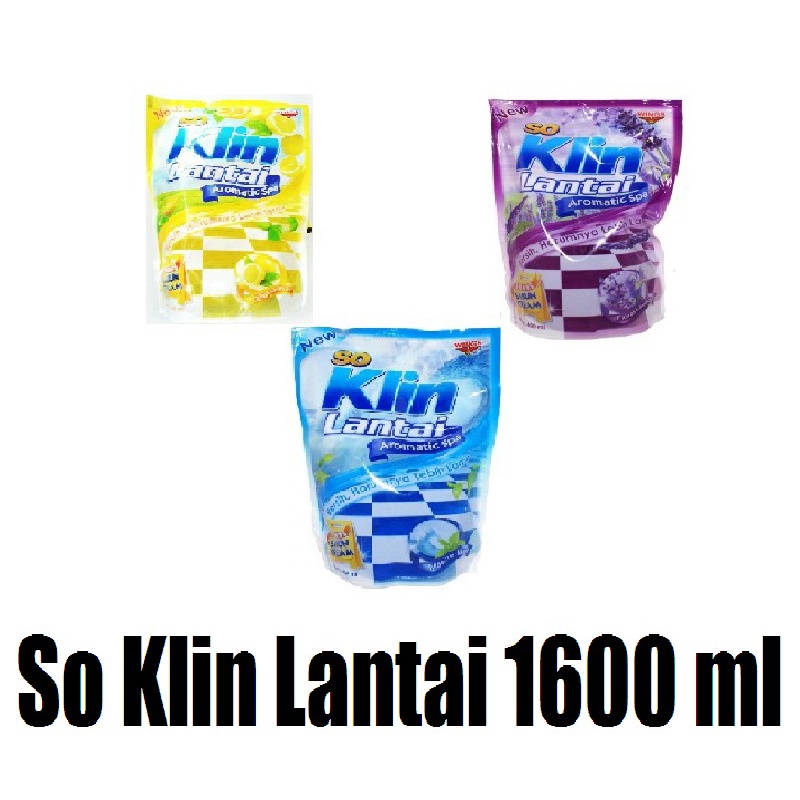 Jual So Klin Lantai 1600 ml All Varian - So Klin Lantai 1,6 Liter #MDR ...