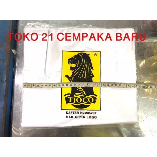 Jual Tioco Kantong Plastik Putih 28 x 47 cm | Plastic Bag Tas Kresek ...