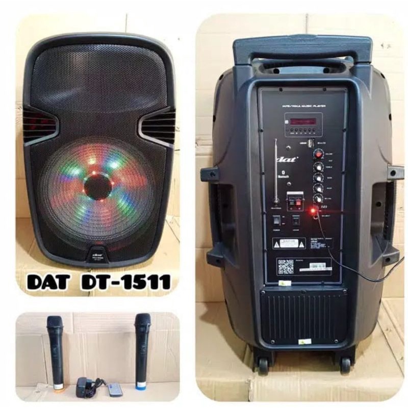 Jual SPEAKER PORTABLE DAT DT 1511 15 INCH ORIGINAL DAT DT1511 FREE 2 ...