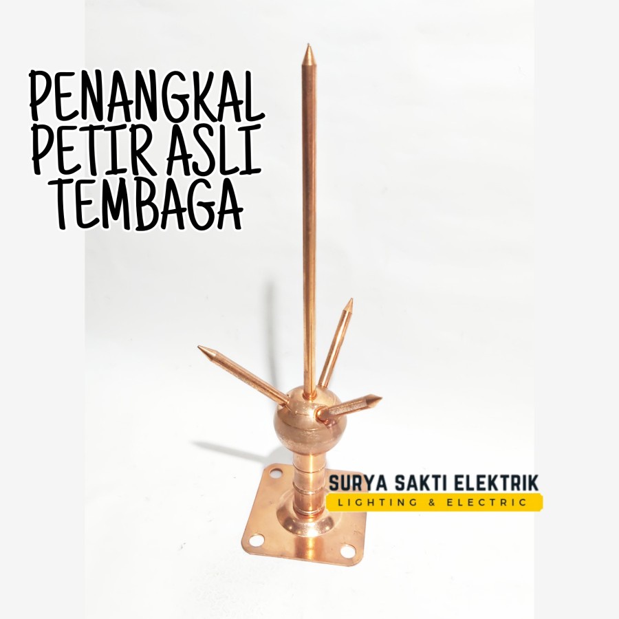 Jual PENANGKAL PETIR TEMBAGA ASLI TRISULA BERKUALITAS TINGGI ANTI PETIR ...