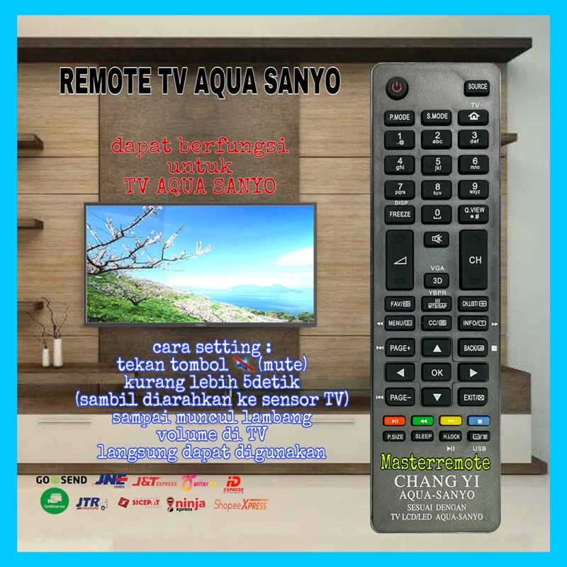 Jual Remot remote TV AQUA SANYO LED MULTI/UNIVERSAL CHANGYI | Shopee ...