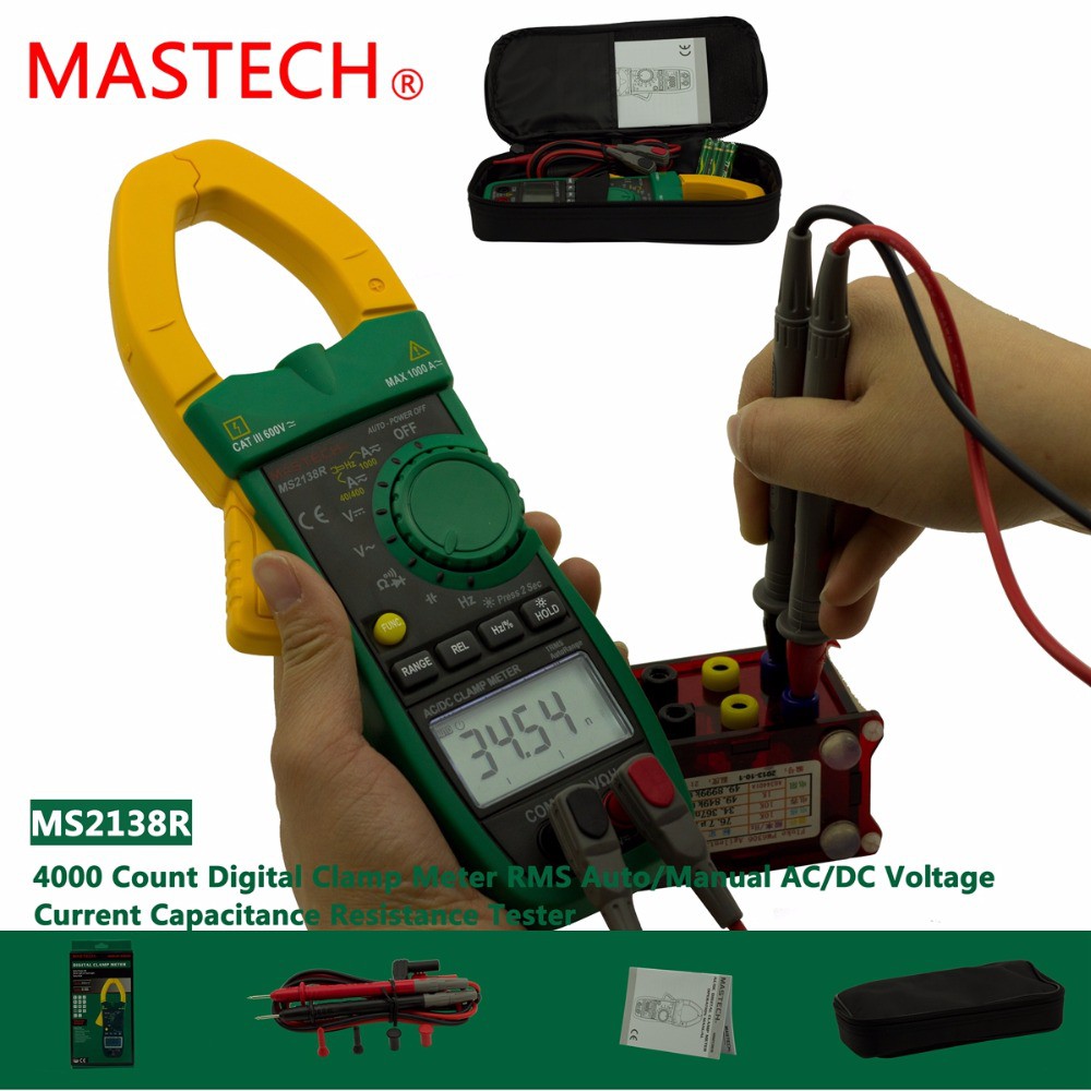 Jual Mastech MS2015A Clamp Multimeter Tang Ampere AC Tester Listrik ...