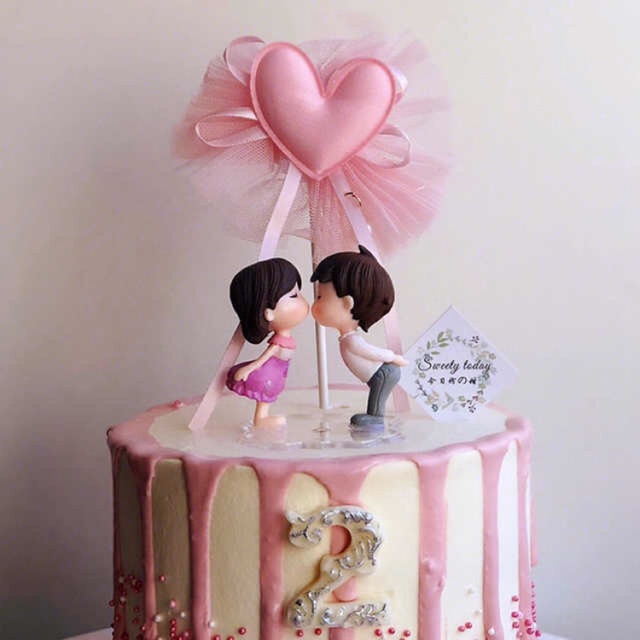 Jual Anniversary topper/cake topper/hiasan kue ultah/wedding cake ...